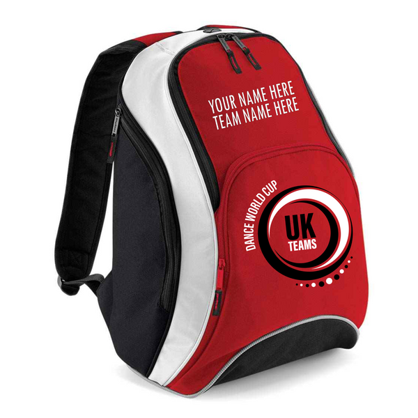DWC Dance World Cup UK Teams Personalised Backpack ...